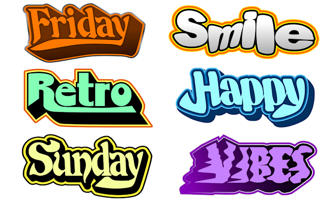 Unique design custom hand lettering, script font logo, retro by ...