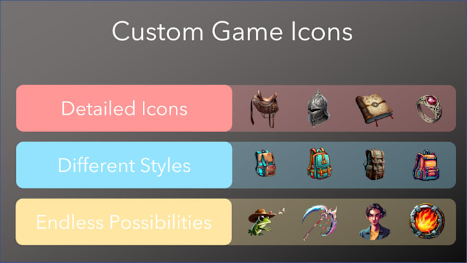 Create great 2d game assets, props, and icons using ai by Varungupta0 | Fiverr