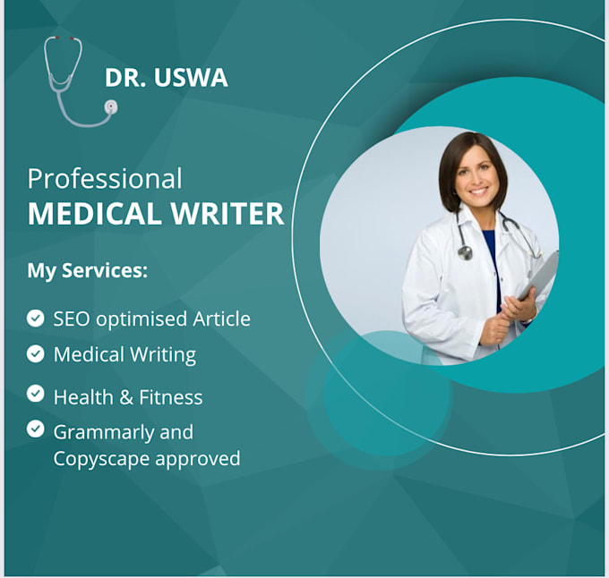 Write medical and health articles or blog posts by Dr_uswaamjad | Fiverr