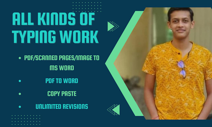 Do data entry, pdf to word conversion, image to word conversion, file ...
