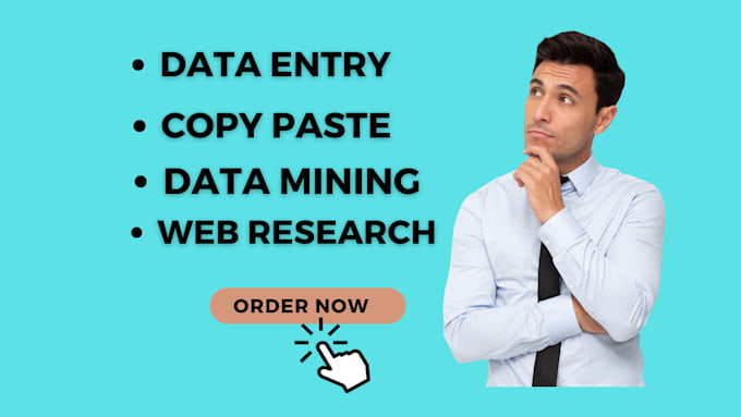 Do data entry, copy paste, data mining and web research by Arslanhafeez241 | Fiverr
