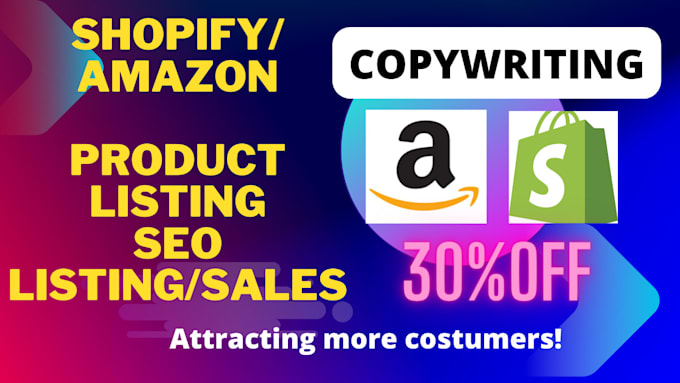 Write catchy shopify or amazon product listing sales ideas copywriting ...