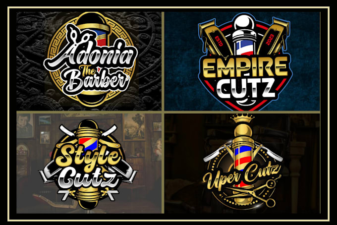 Create modern, custom barber and barbershop logo by Kholi_6 | Fiverr