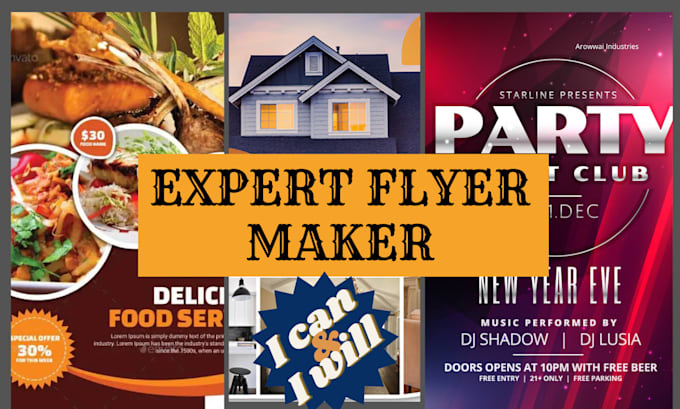 Design food flyer, event flyer, real estate flyer, business flyer by ...
