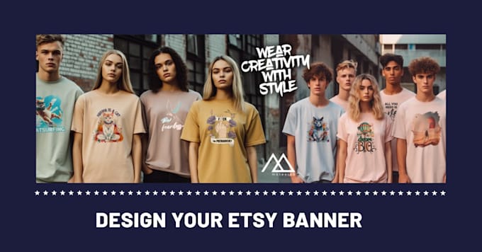 Do banner for your etsy shop pod tshirts by Mariabaranovski | Fiverr