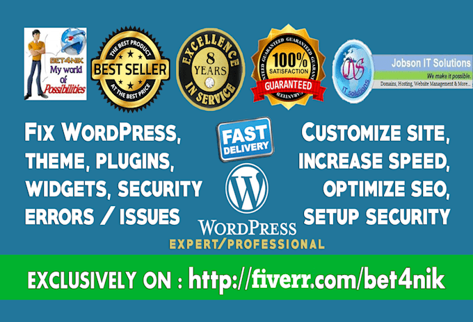 Fix wordpress error, build, customize by Bet4nik | Fiverr