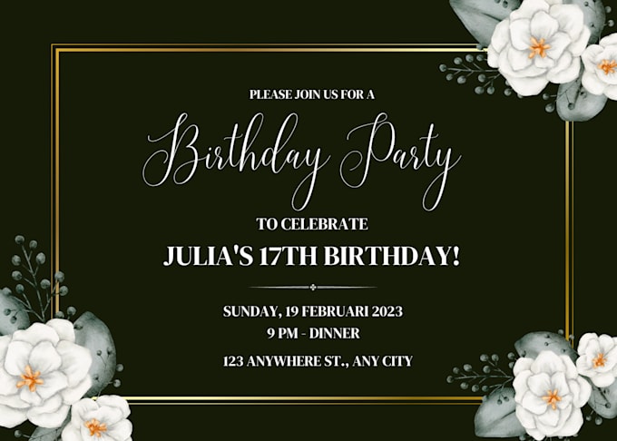 Creat unique invitation card for you and i simple designer by ...