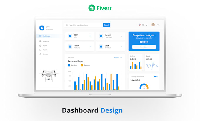Do dashboard design, saas design, admin panel, and web app ui ux in figma by Mehakkawal | Fiverr