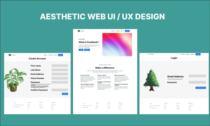 Create aesthetic landing page design with figma by Jcarloevan0 | Fiverr