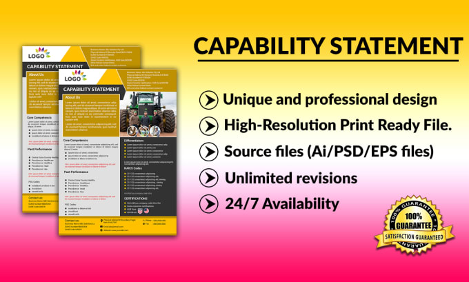 Do creative capability statement and business flyer design by ...