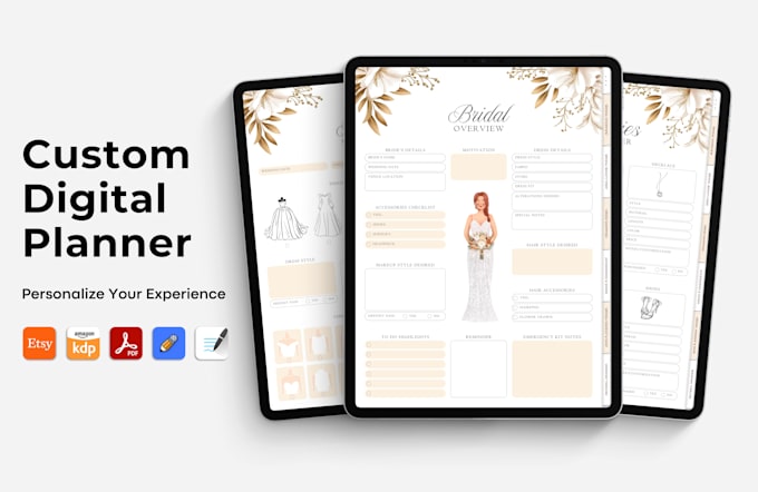 Design digital planner templates, custom digital journals by Planners ...