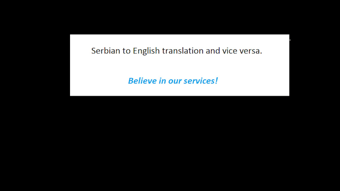 Translate from serbian to english language and vice versa by Mihajlo024 | Fiverr