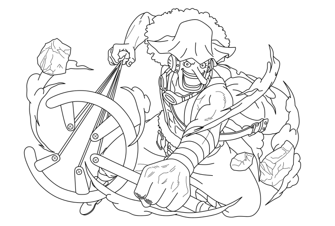 Draw your favorite anime character into black and white line art by ...