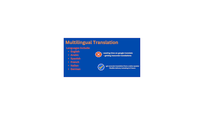 Translate in multiple languages by Daf023 | Fiverr