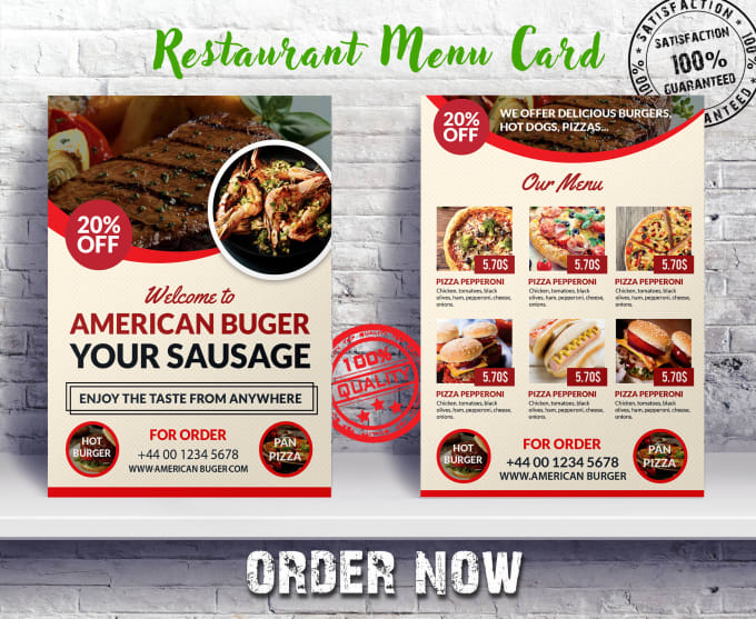 Design attractive,unique menu card or digital menu design by ...