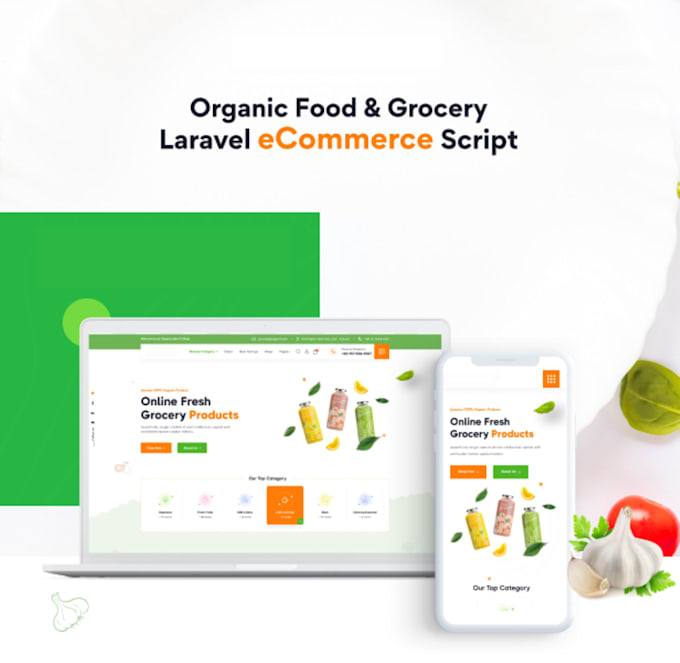 Provide grocery laravel ecommerce with admin dashboard by Foxofttech | Fiverr