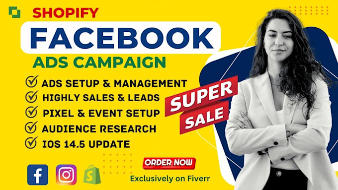 Run facebook ads campaign for leads and sales, be your fb advertising ...
