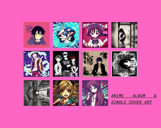 Make anime cartoon album cover art fast hip hop lofi rap emo by ...
