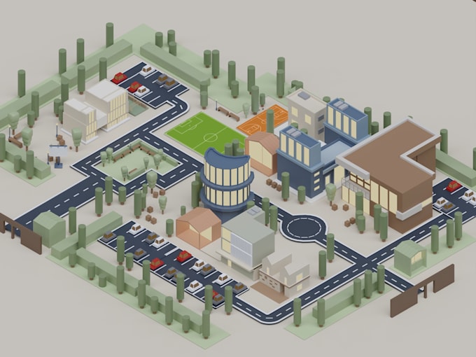 Create a 3d isometric map or vector map by Iampajem | Fiverr