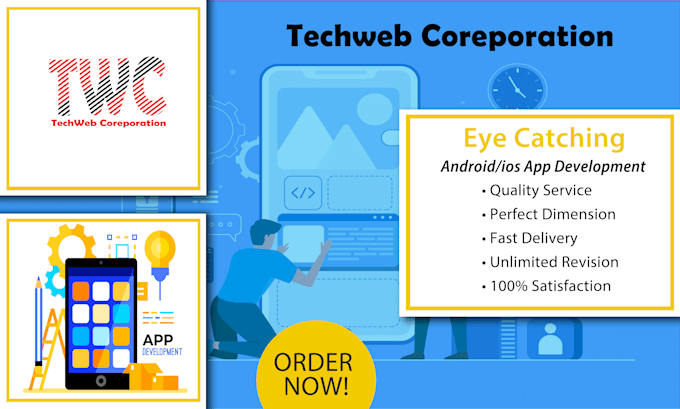 Develop Mobile App For Android And Ios Using Flutter By Techwebcrop Fiverr