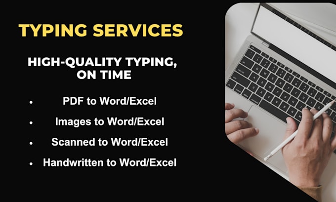 Provide fast and accurate typing services by Mafiqjam | Fiverr
