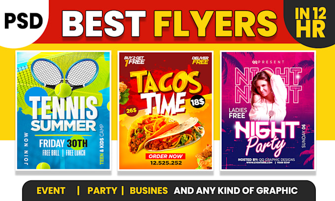 Do unique party, event flyer, and instagram flyer design by Qqgraphic ...