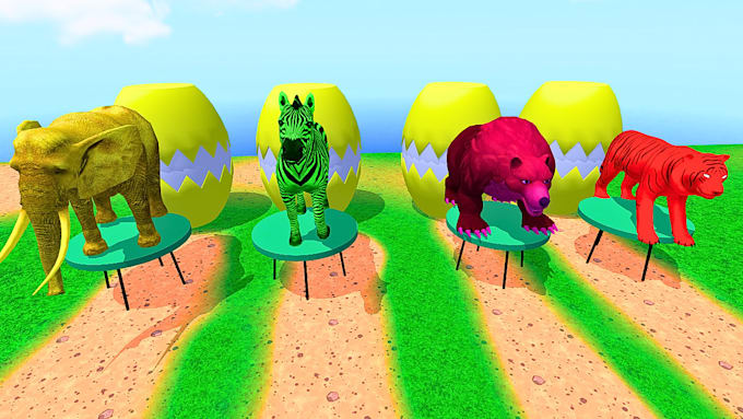 Create top notch 3d animated animal cartoons for kids by Motion_craft ...