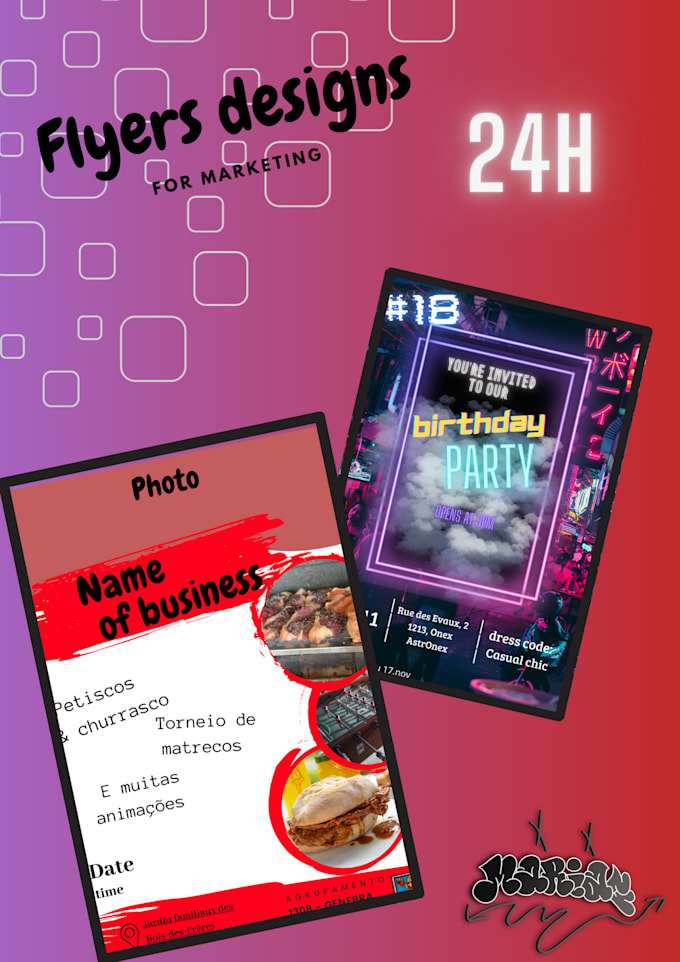 Make flyer design for your business or event in 24h by Mariaag_4 | Fiverr