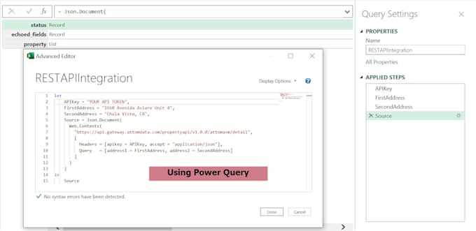 Rest Api Integration Web Scrapping Using Excel Vba Power Query Or