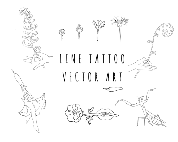 Draw a custom minimalist tattoo design with my style by Selva_rie | Fiverr