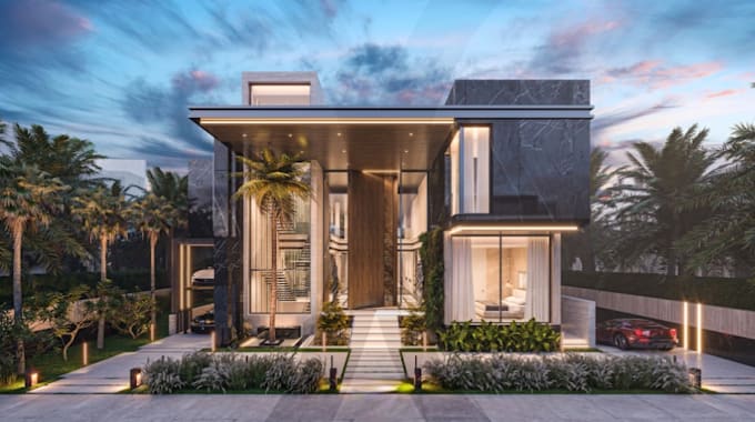 Create 3d rendering with photorealistic architecture elevation by Mohammedrang53 | Fiverr