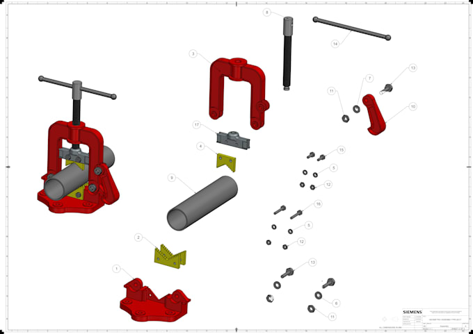 Create 3d and 2d engineering drawings, assembly drawings by Mhaseeb233 ...