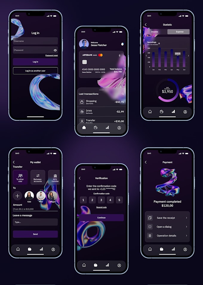 Design creative mobile app ui ux for ios and android by Marsirekanyan | Fiverr