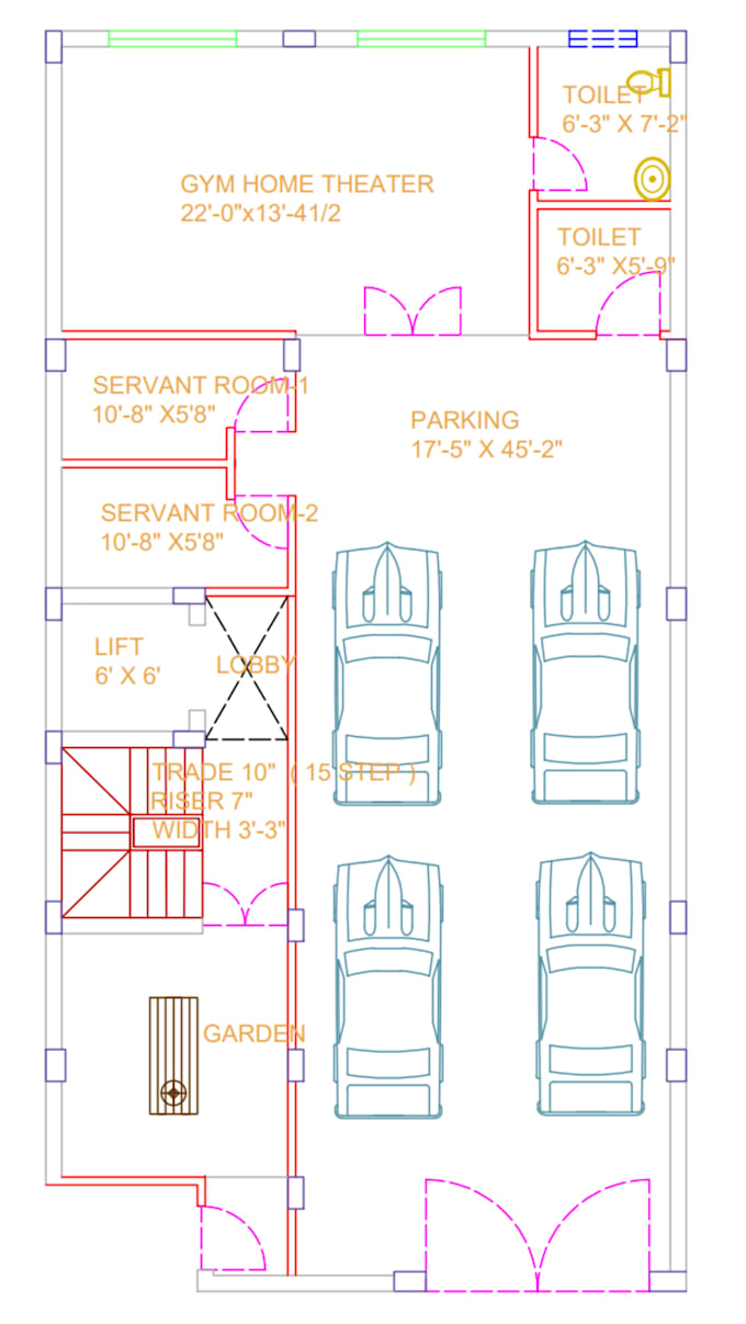 Make 2d drawings and floor plans for you with all the details by Ansh ...
