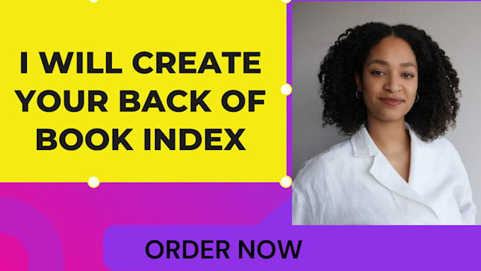 Create back of book index of your book, table of content by Lunawrite3 ...