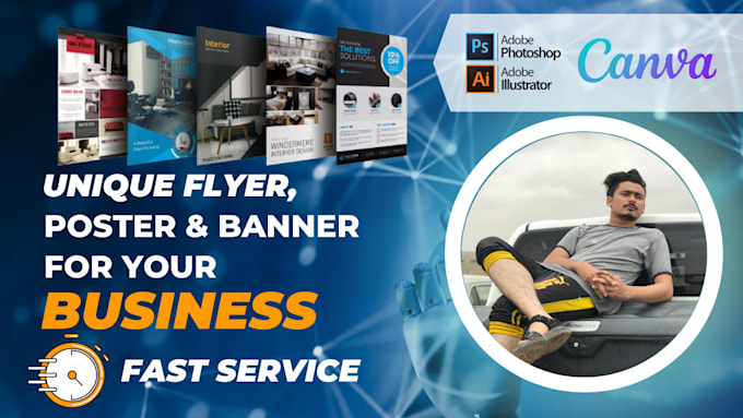 Design creative brochure, flyer, poster, pamphlet, and leaflet for your ...