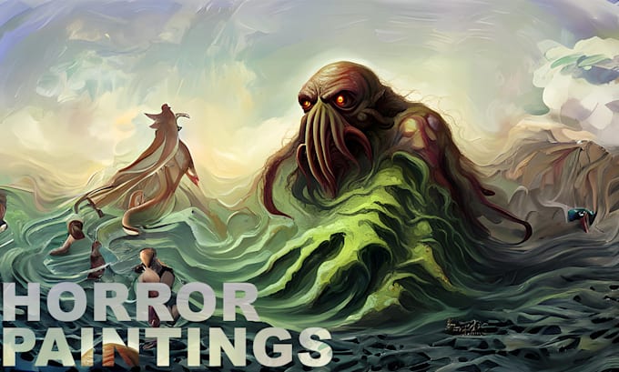 Make horror illustrations, drawings and paintings by Im12theye | Fiverr