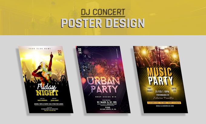 Design dj, event, concert poster by Farhankhan98 | Fiverr