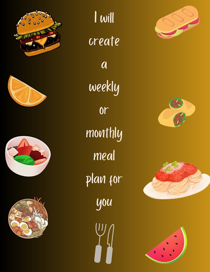 Create a custom meal plan for you no matter your dietary needs by Klynn08 | Fiverr