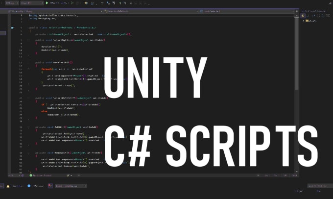 Make C Sharp Script For Your Unity Game By Ihohor Fiverr