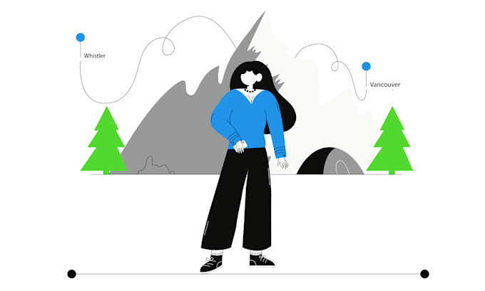 Create a flat vector minimalist outline illustration by Nastyacollins ...