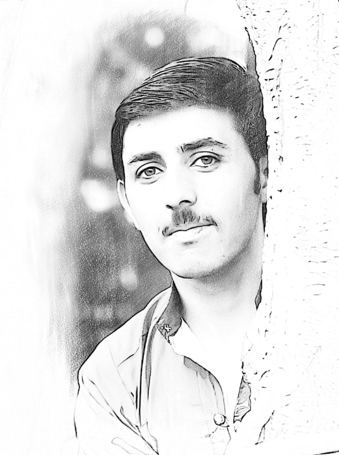 Draw a pencil sketch of your photo by Baseer_ulhaq | Fiverr