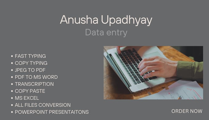 Do professional copy typing with 65wpm typing speed by Anusha1307 | Fiverr