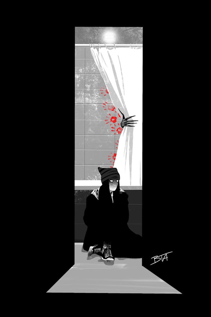 Draw dark, horror, fantasy illustration by Roxcsiart | Fiverr