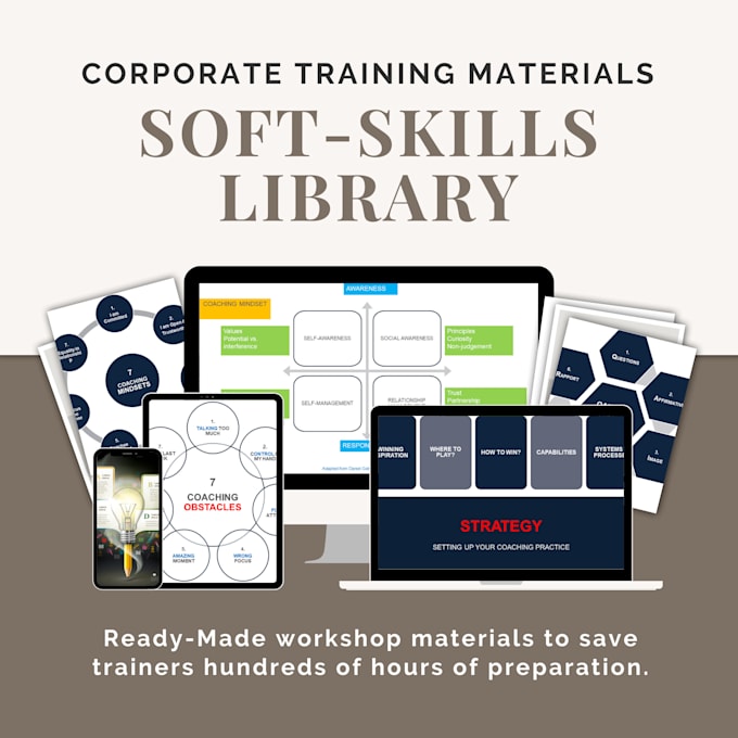 Provide you soft skills 150 corporate training material packages for workshop by Humacoach | Fiverr