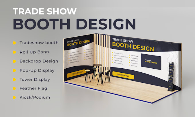 Design trade show booth or exhibition booth by Zubairmahmood25 | Fiverr