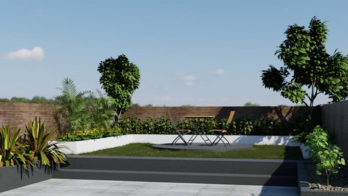 Design and render outdoor landscapes by Vibrantcolour20 | Fiverr
