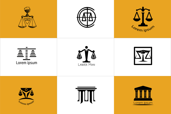 Design creative lawyer attorney branding minimalist logo by Nerash ...
