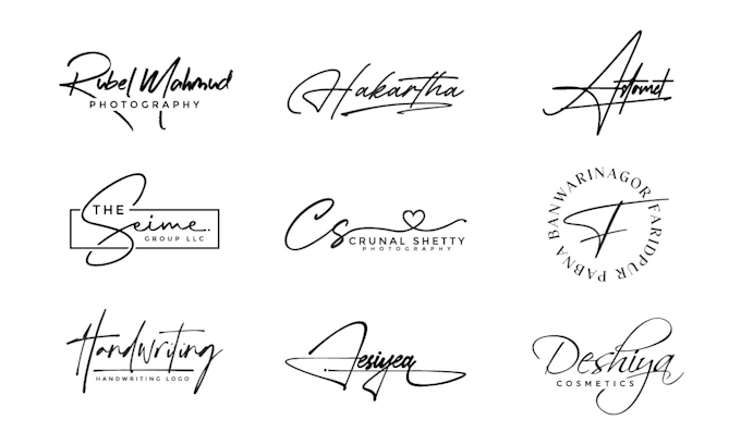 Design signature, handwriting, scripted, cursive, handwritten logo by ...
