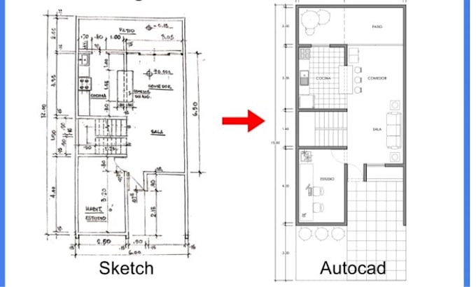 Draw and redraw architectural floor plans on autocad, revit by Zahidkarim1 | Fiverr
